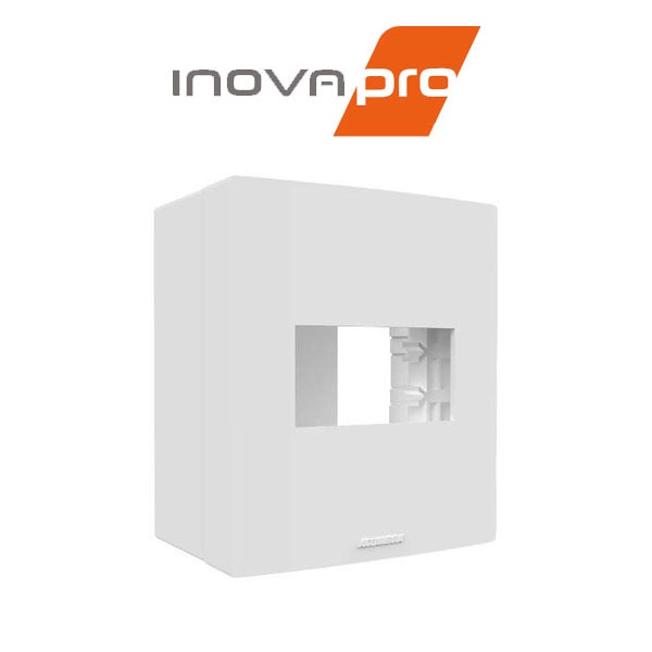 Conjunto Caixa + Placa de Sobrepor Externo Para 1 Módulo Linha Inova ...