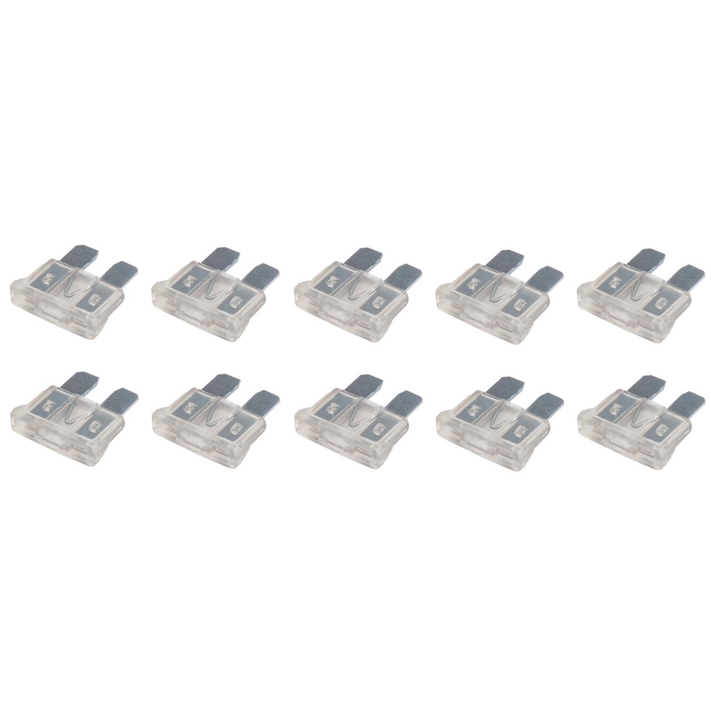 Kit 10 fusíveis modelo lâmina 25 amperes, cor transparente marca Hikari ...