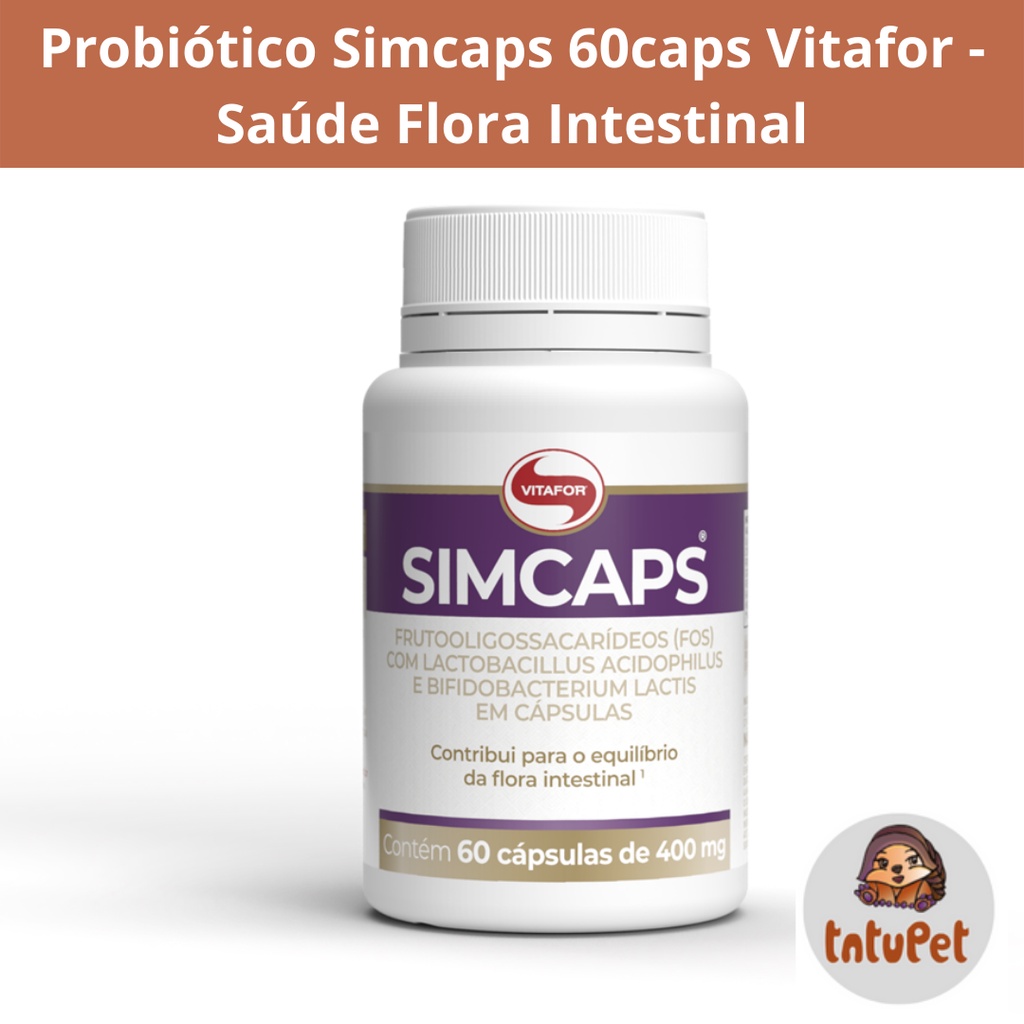 Probiótico Simcaps 60caps Vitafor - Saúde Flora Intestinal | Shopee Brasil