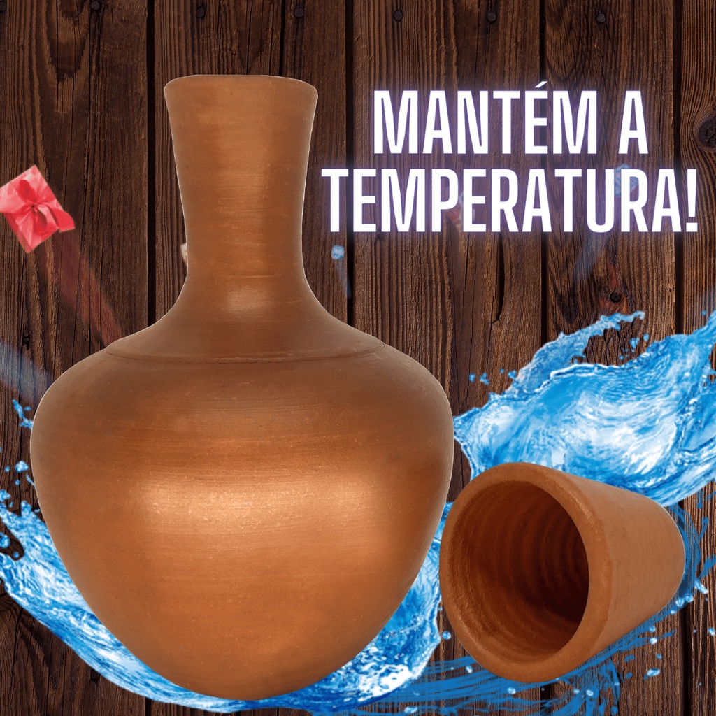 Garrafa De Água Tradicional Ceramica Botija Moringa Argila | Shopee Brasil