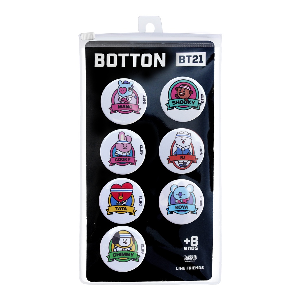Bottons Bt21 Run kit com 7 Original | Shopee Brasil