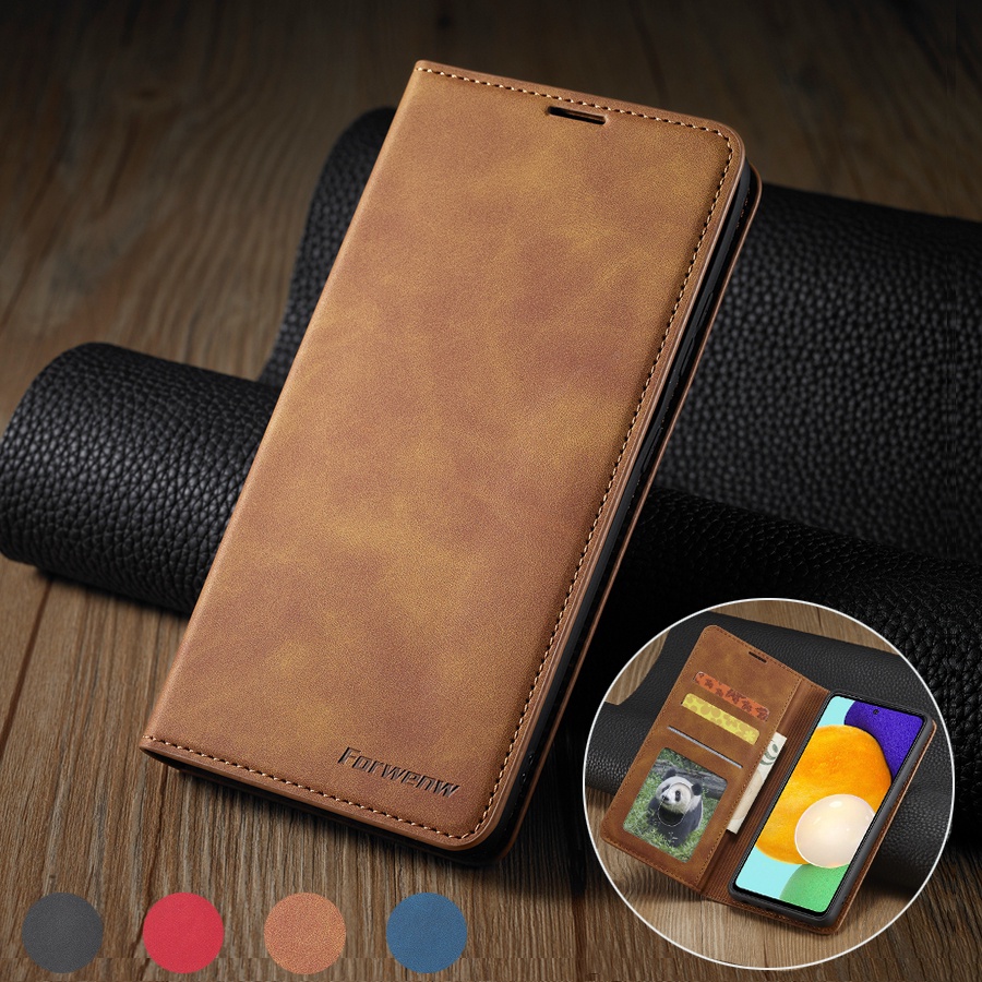 Capa Carteira De Couro Para Samsung Galaxy A12/A22/A32/A42/A52/A72/A13/A33/A53/A73/5G | Shopee ...