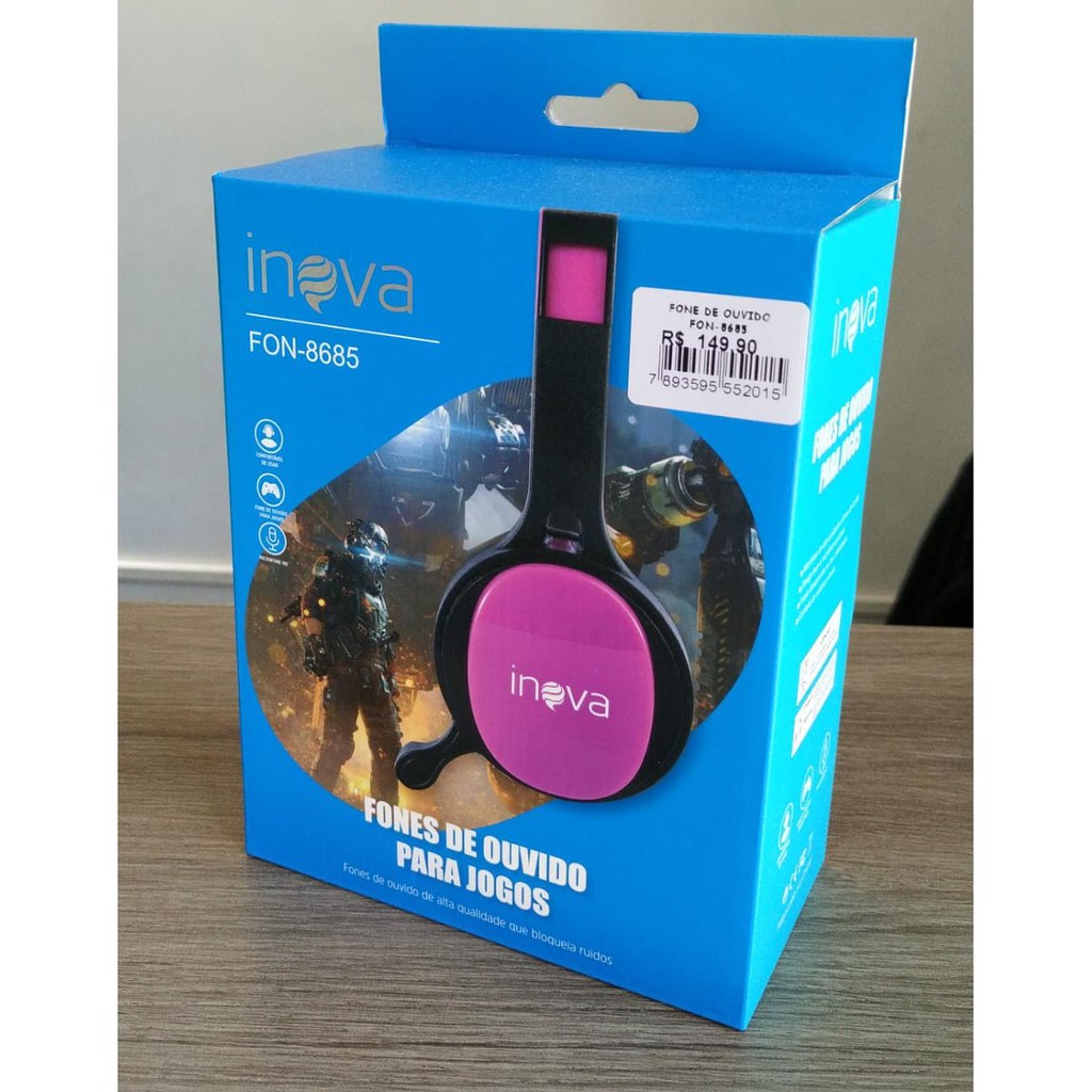 Fone De Ouvido P3 Gamer C/ Microfone Inova Fon-8685 Original headset ...