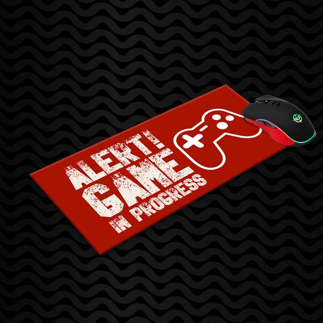 Mousepad Gamer Alert! Game in Progress | Shopee Brasil