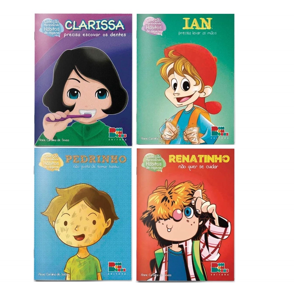 Coleção Aprendendo Hábitos De Higiene - 4 Livros Infantis - Educativos ...