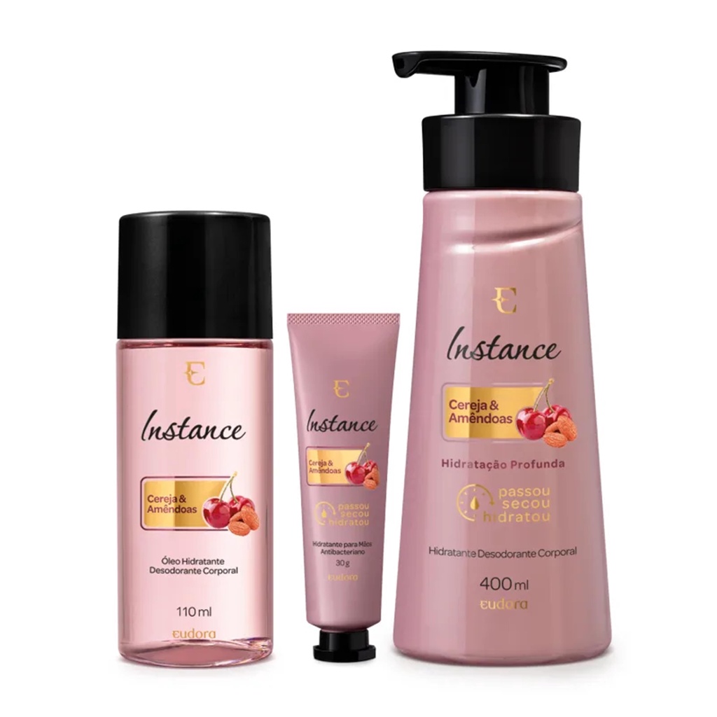 Combo Eudora Instance Cereja e Amêndoas (3 itens) | Shopee Brasil