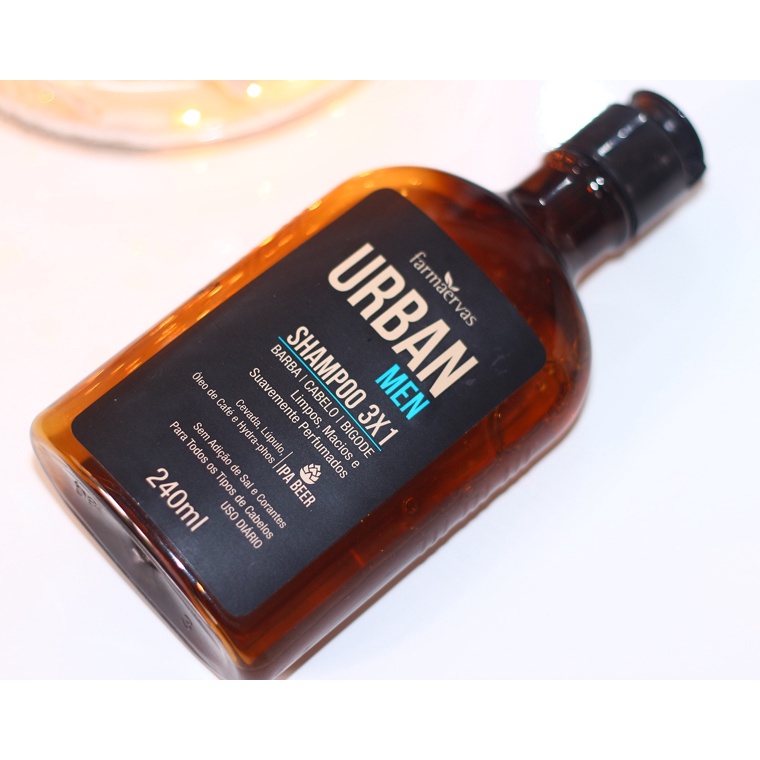 Shampoo para Barba, Cabelo e Bigode 240ml - Urban Men 3 em 1 | Shopee ...