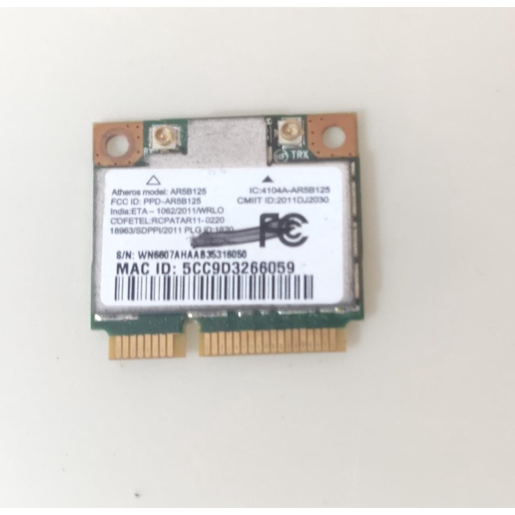Placa rede wireless AR5B125 do Notebook Acer Aspire E1-571 | Shopee Brasil