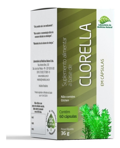 Clorella 60 Cápsulas Medinal | Shopee Brasil