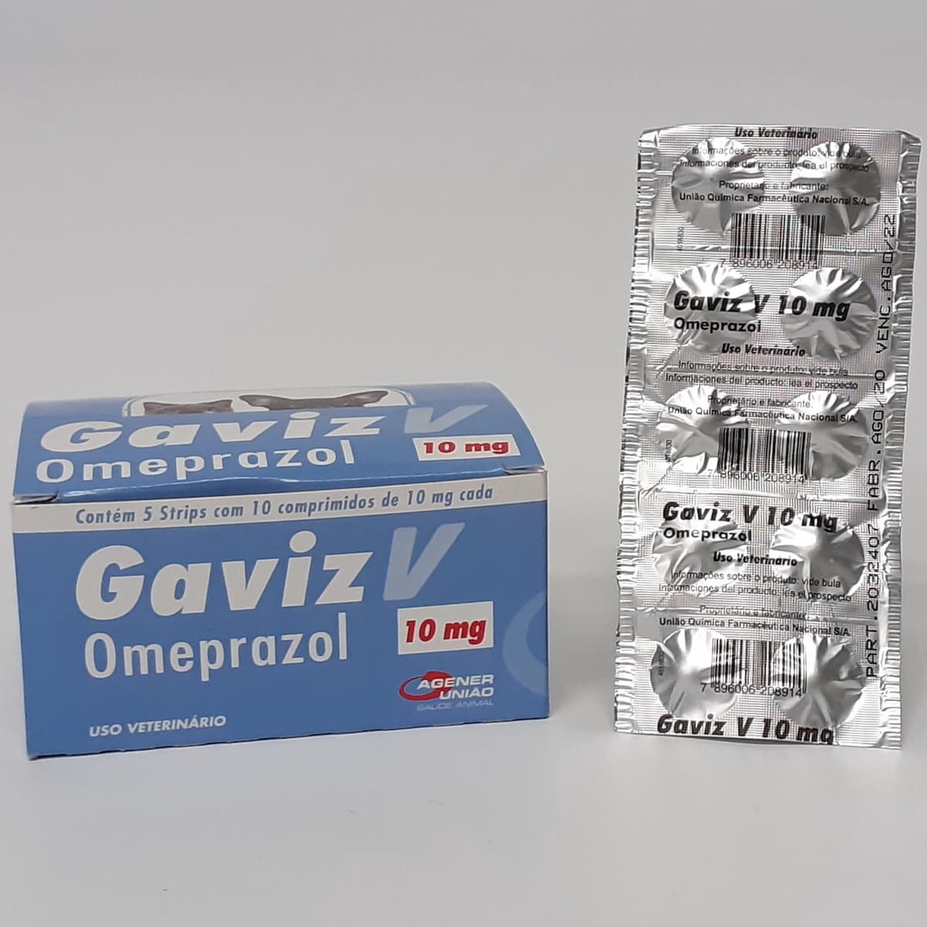 Gaviz V Omeprazol 10mg Strip com 10 Comprimidos Caes e Gatos | Shopee ...
