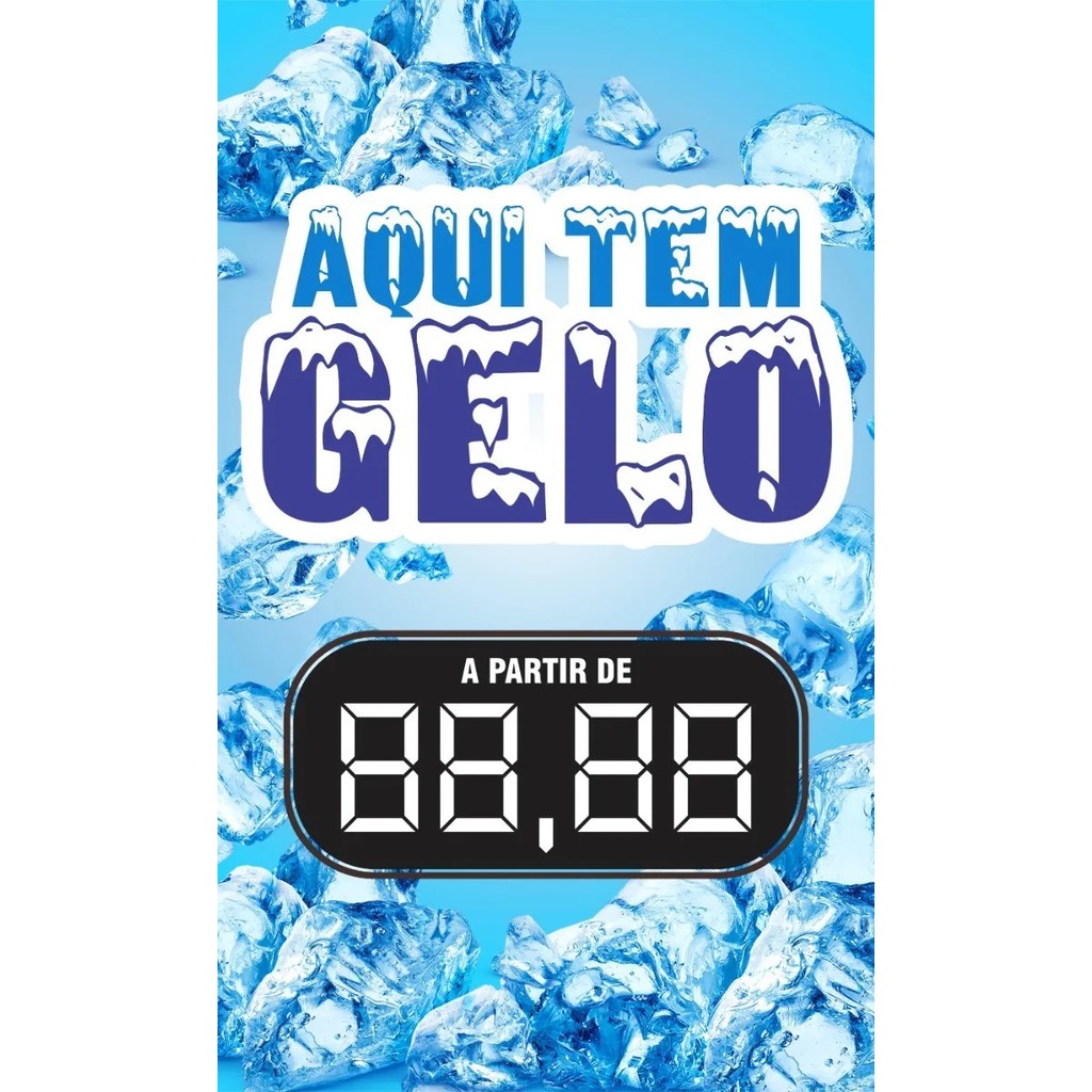 Banner De Gelo Varios Tamanhos Lona | Shopee Brasil