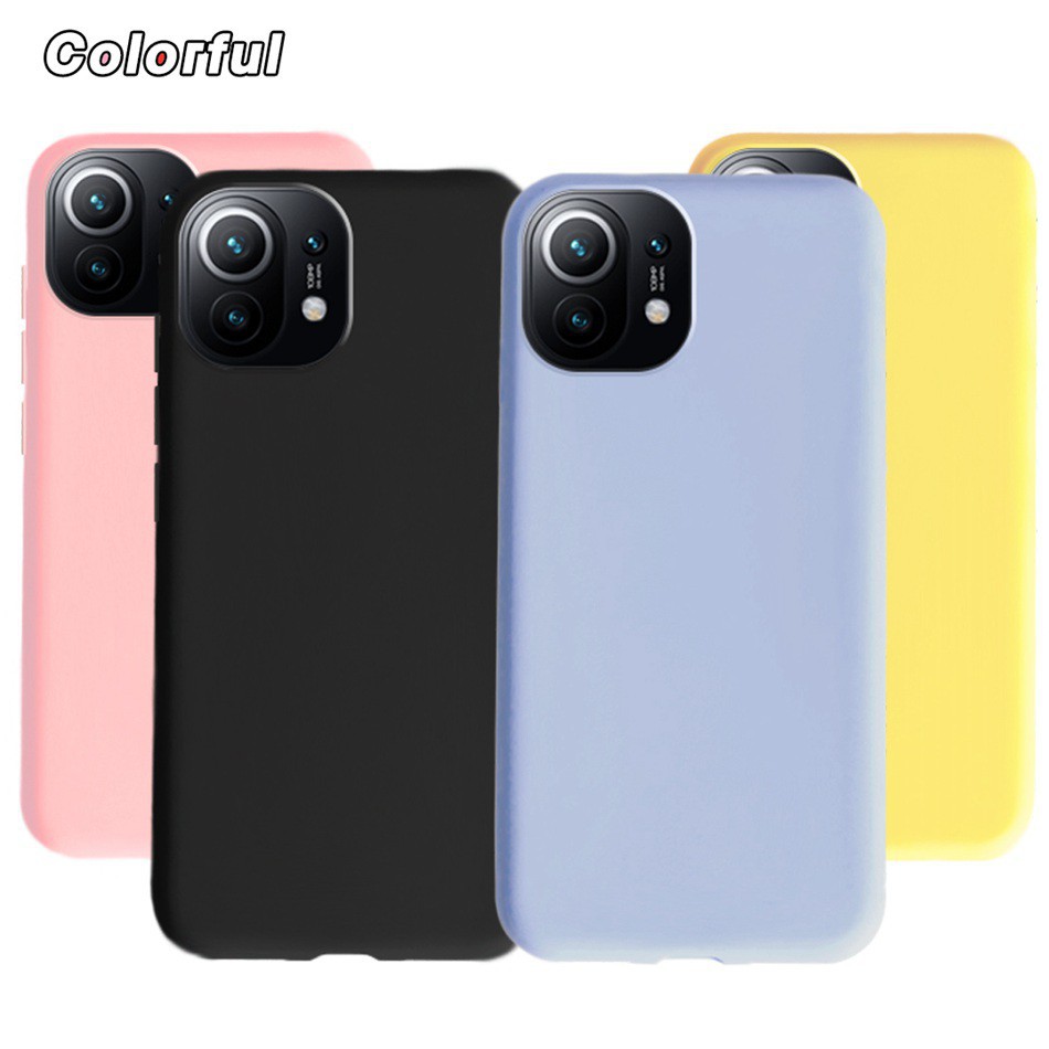 Xiaomi Mi 11 5G Mi11 Pro Lite Case Liquid Silicone Colored TPU Soft ...