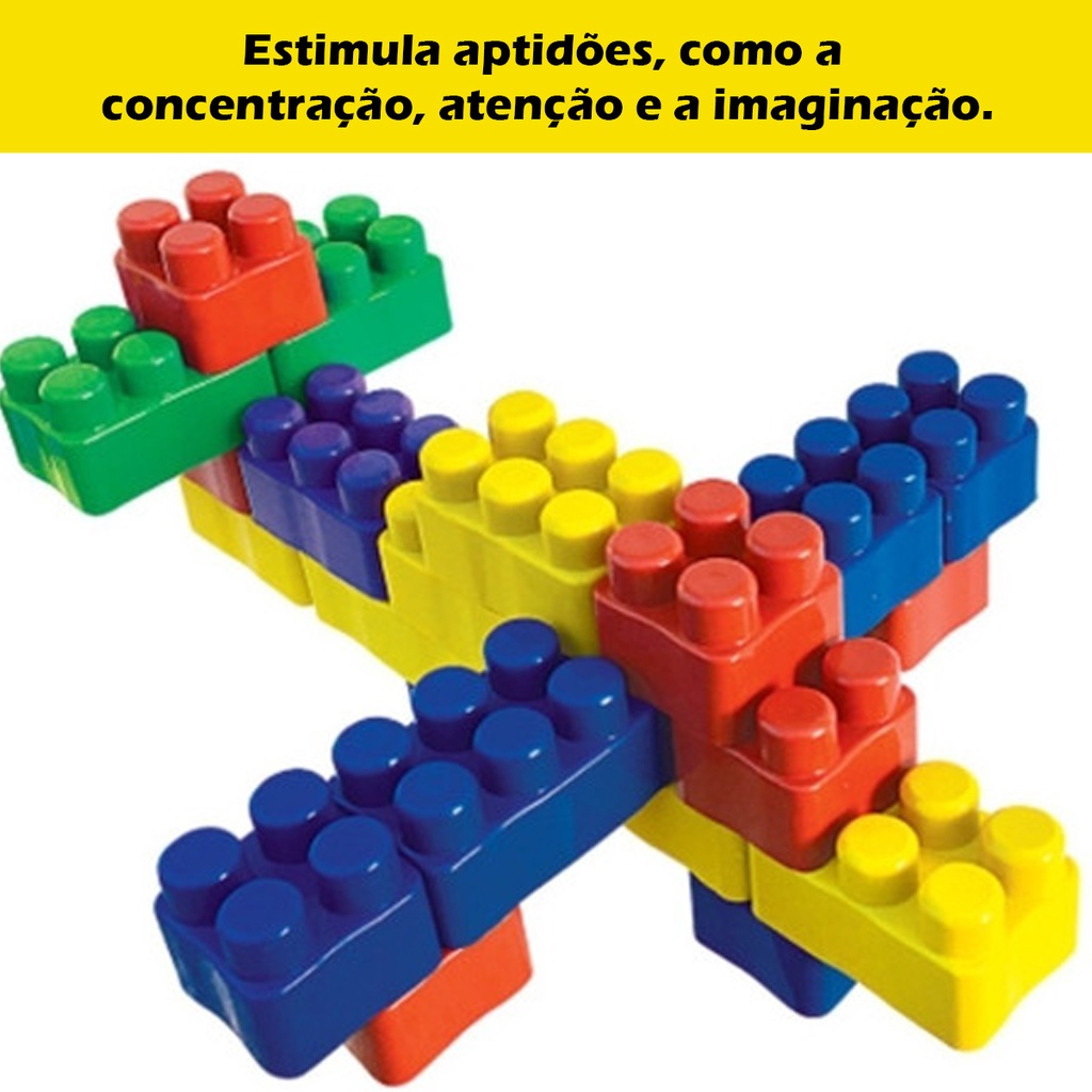 Blocos De Montar 150 Peças Blocos Educativos 5 Pacotes com 30 Peças ...
