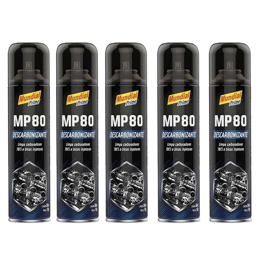 Descarbonizante Mp80 Limpa Carburador 300ml Mundial Prime (Kit c/5) | Shopee Brasil