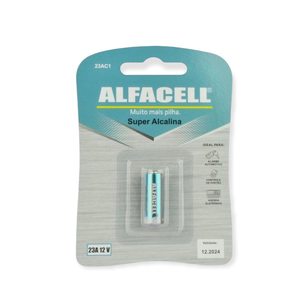 Pilha bateria 23A 12V Alcalina Alfacell RF | Shopee Brasil