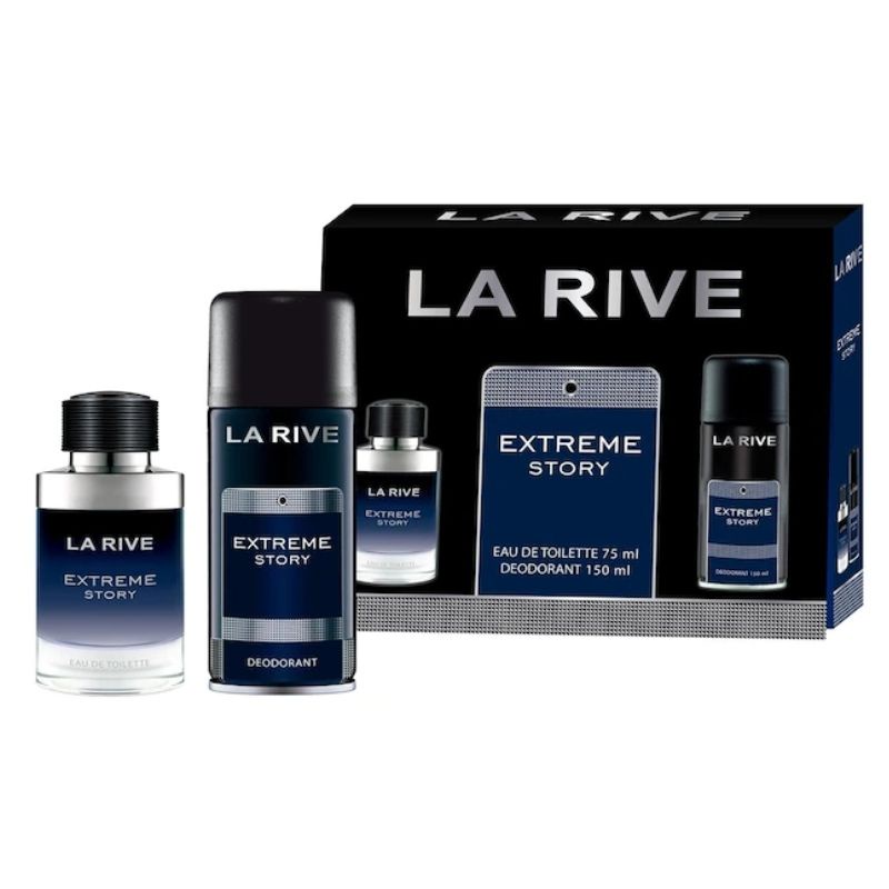 Kit Extreme Story La Rive (Perfume 75ml + Deo Spray 150ml) | Shopee Brasil