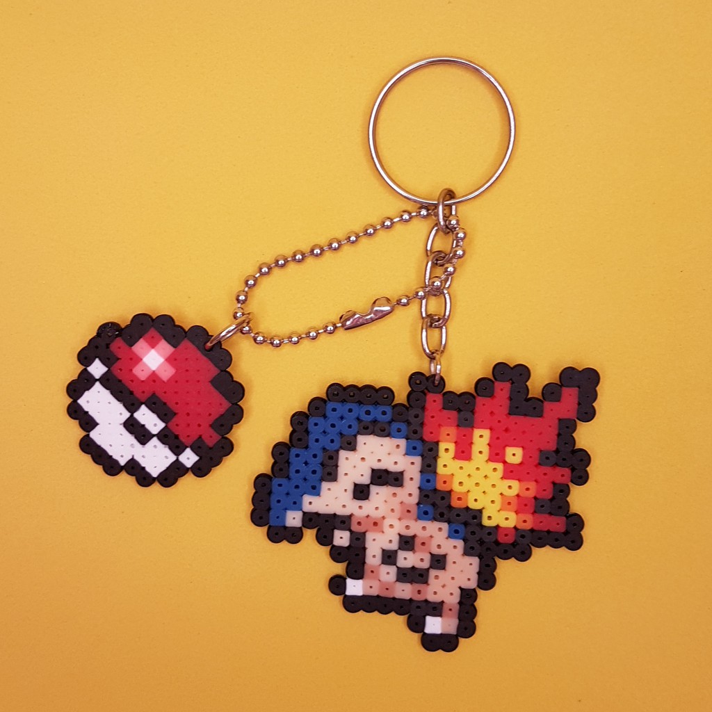 Chaveiro Cyndaquil - Pokémon - Pixel Art/ Pixel Arte/ Perler Beads ...