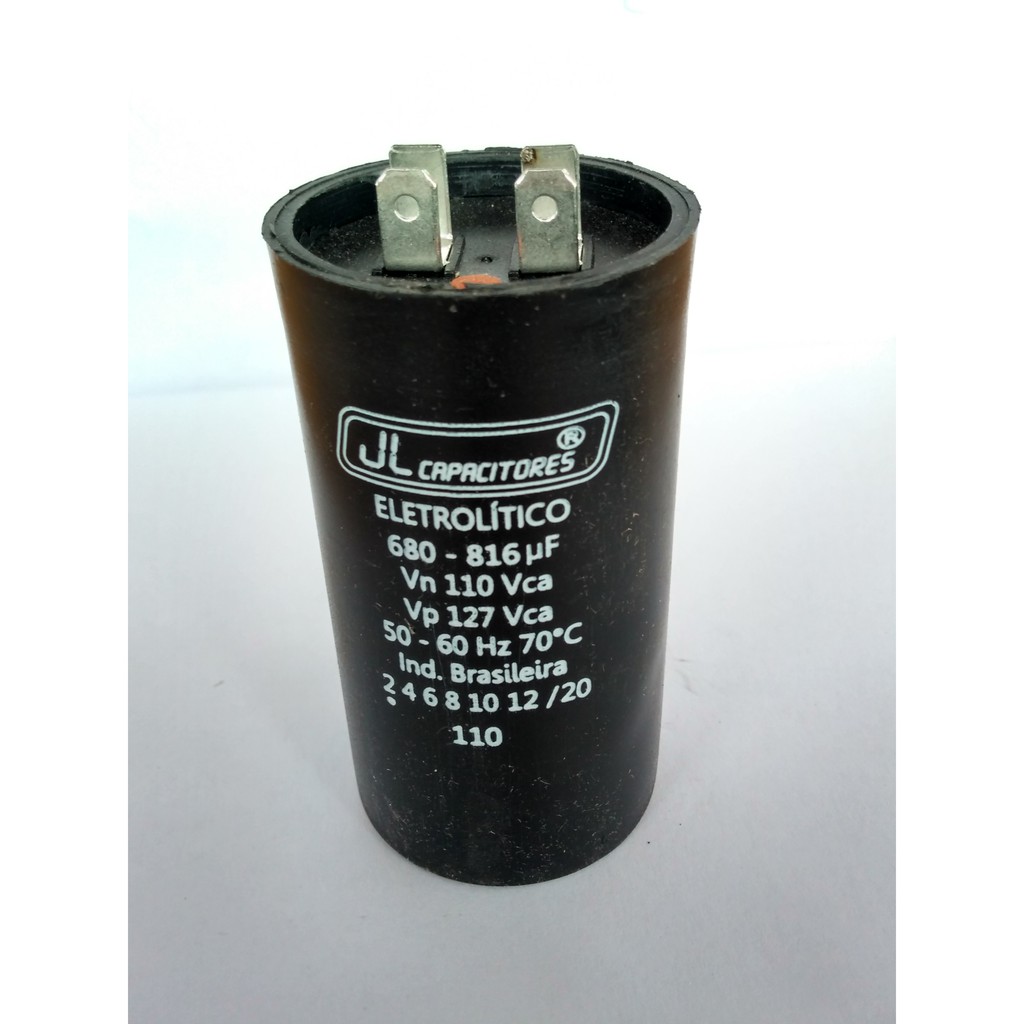 Capacitor Eletrolítico De Partida 680-816uf 110v | Shopee Brasil