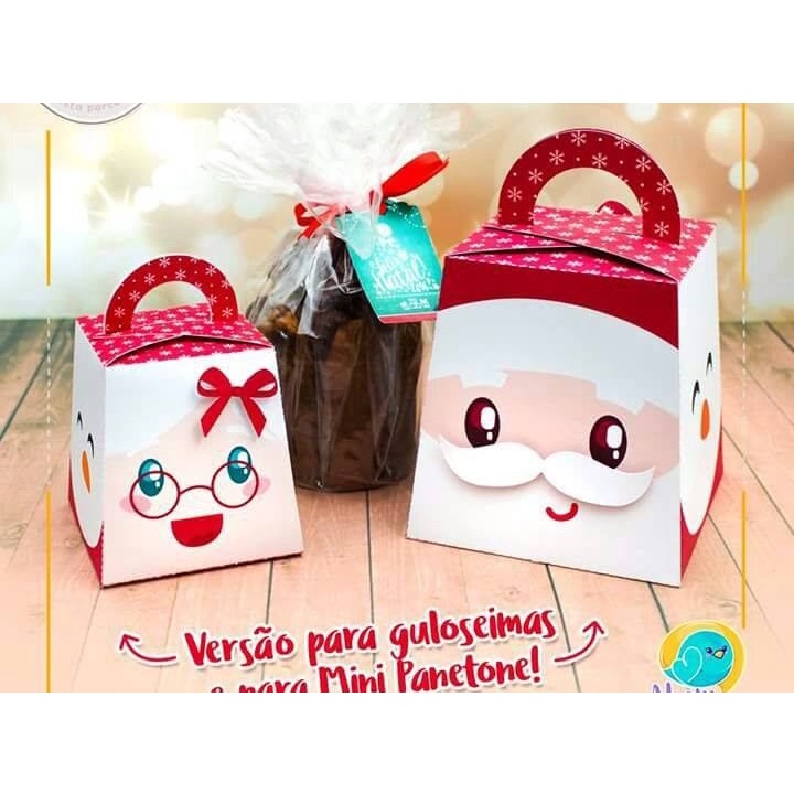 Caixa Mini Panettone 3 Unidades Natal Shopee Brasil