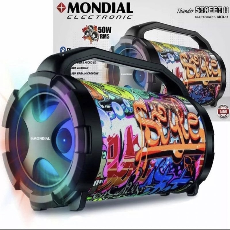 Caixa de Som Amplificada Mondial, Bluetooth -Thunder Street ll ...