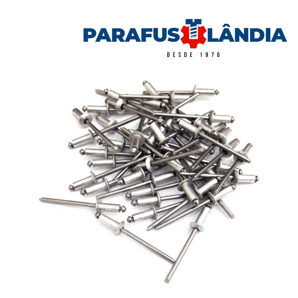 Rebite Pop Repuxo Alumínio Diversas Medidas 1/8 - 5/32 - 3/16 - 1/4 ...