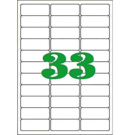 Etiqueta Adesiva 33 Etiquetas por folha formato A4 250 fls. Similar ...