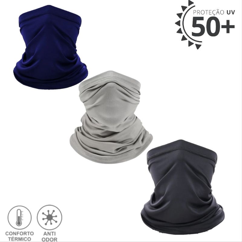 Máscara Bandana Multiuso Balaclava Unissex Tubular Proteção Solar ...