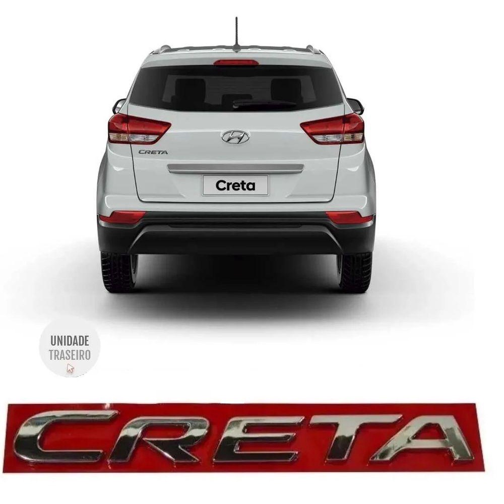 Emblema Letreiro Creta 2017 a 2020 188x21mm unidade Cromado | Shopee Brasil