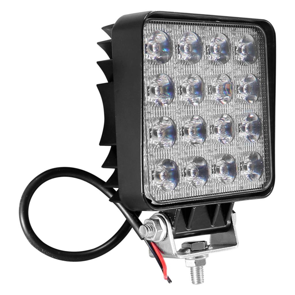 Farol De Milha Quadrado Led 48w Off Road Moto Carro Caminhao | Shopee ...