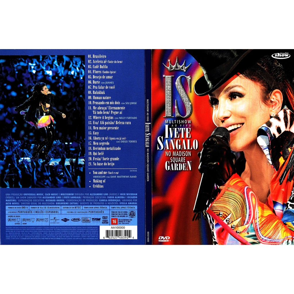 Dvd Ivete Sangalo - Ao Vivo no Madison Square Garden 2010 Dvd+cd | Shopee Brasil