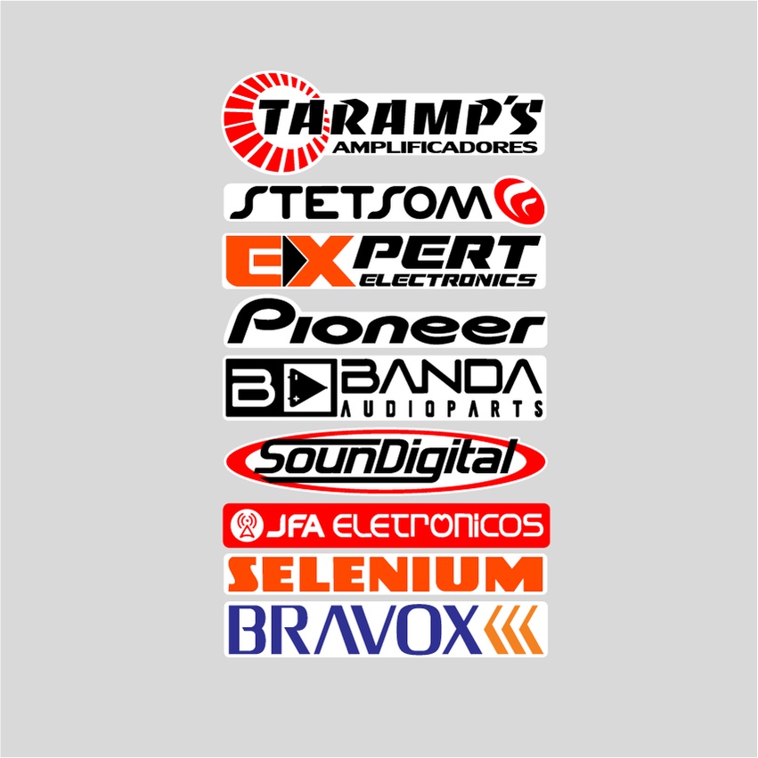 Cartela de adesivo Taramps Stetsom Pionneer Selenium + 5 | Shopee Brasil