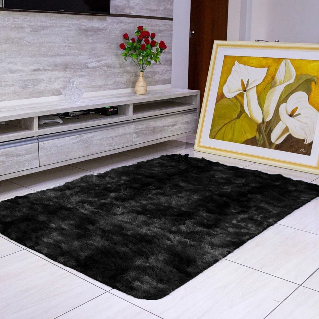 Tapete Peludo Macio 1,00 X 1,50 Para Sala Ou Quarto | Shopee Brasil