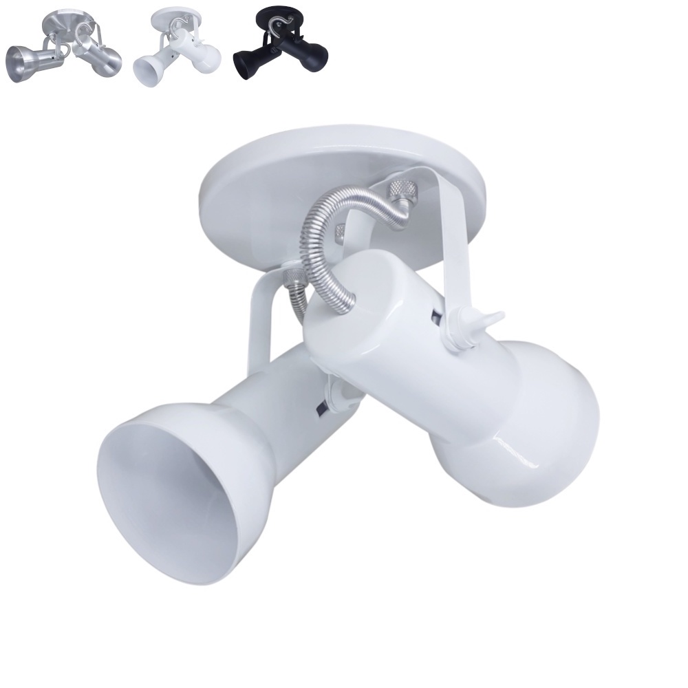 Spot De Luz Para Duas Lampadas LED Sobrepor Teto ParedePAR20 Bulbo ...