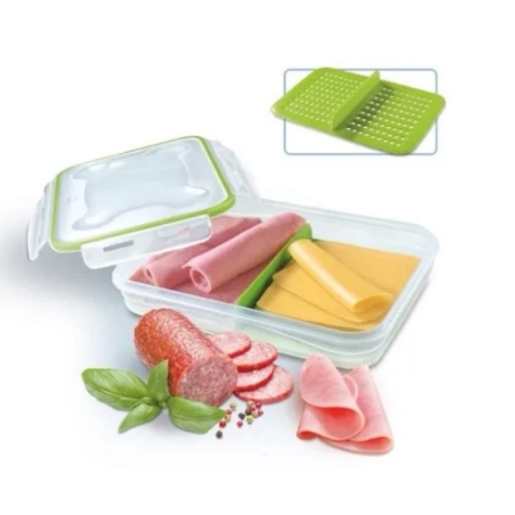 Porta Frios Com Divisória Hermetic Ware Retangular Lig Brin | Shopee Brasil