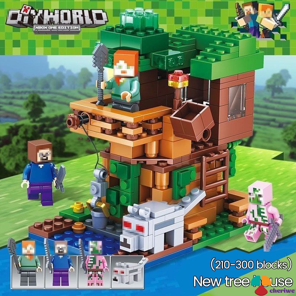 Lego 160Pcs Minecraft Mini Tree House Building Block Compatível ...