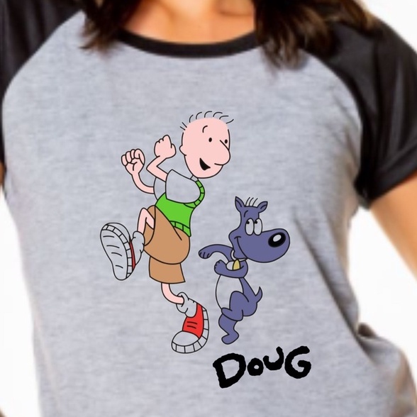 Camiseta Baby Look Desenho Animado Doug Funnie Costelinha | Shopee Brasil