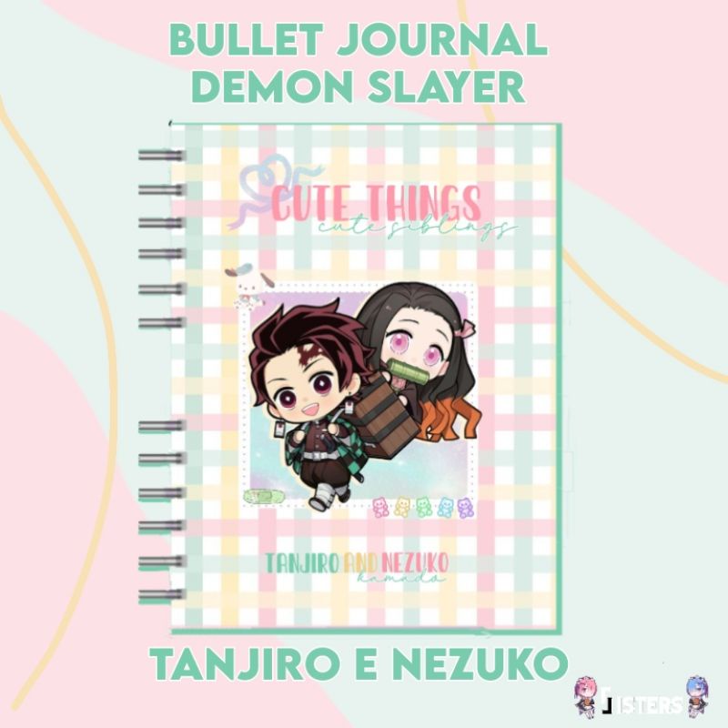 caderno bullet journal anime demon slayer nezuko e tanjiro | Shopee Brasil