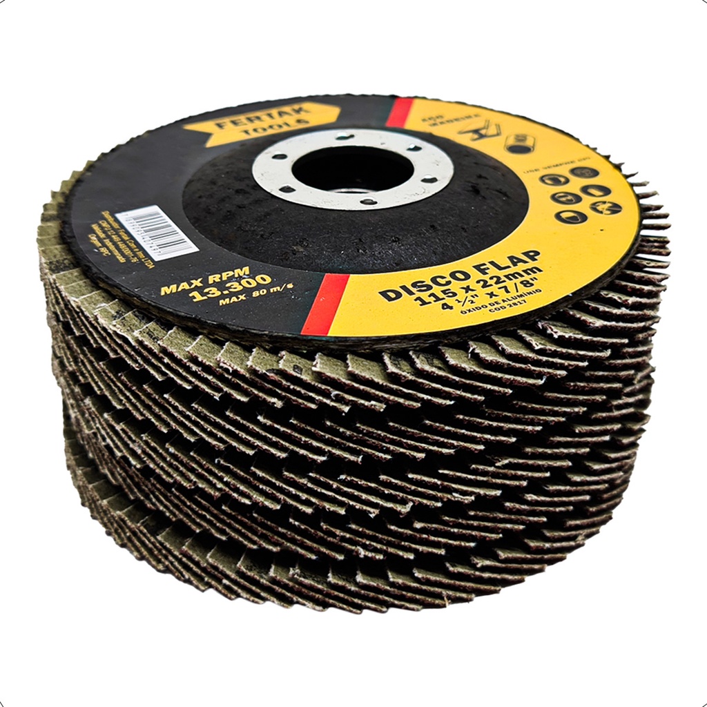 Disco De Lixa Flap Disc 4.1/2'' Para Esmerilhadeira - Vários Grãos ...