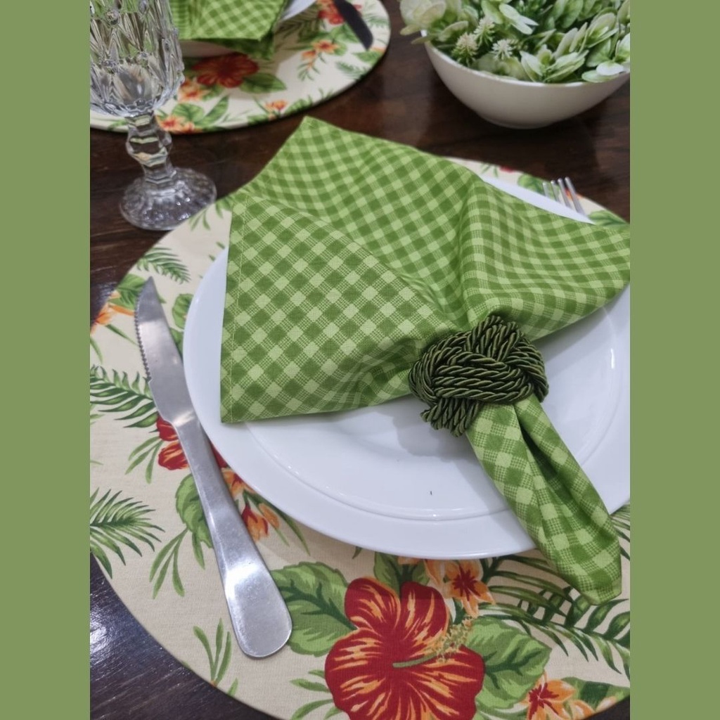 Capa de Sousplat 100% ALGODÃO Várias Estampas 35cm - Jogo Americano ...