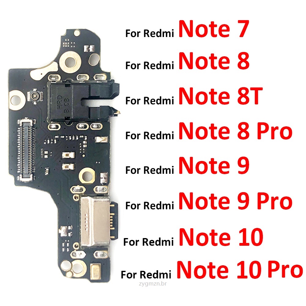 Nova placa de carregamento PCB flexível para Xiaomi Redmi Note 8 8T 9 9S 7 10 Pro 5G 9A Cabo de ...