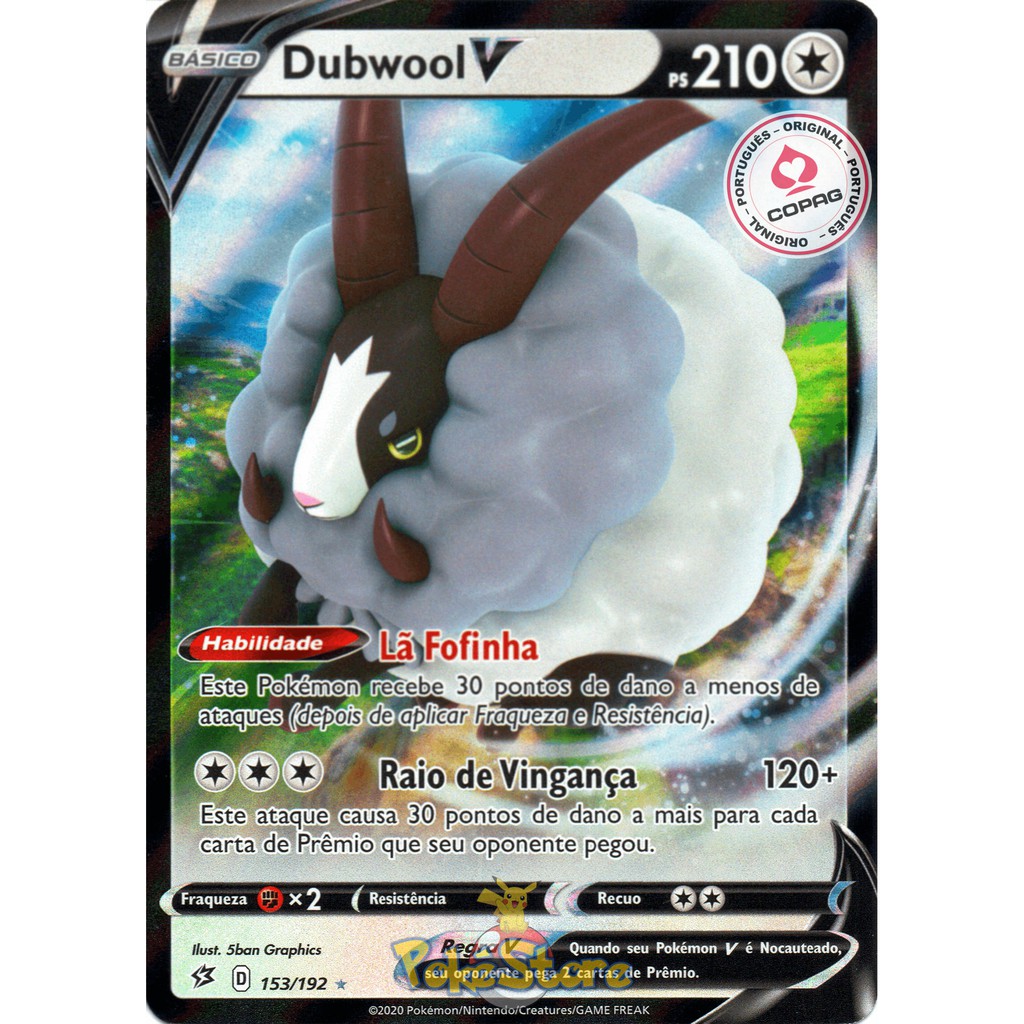 Carta Pokemon Dubwool V Português Card Original Copag | Shopee Brasil