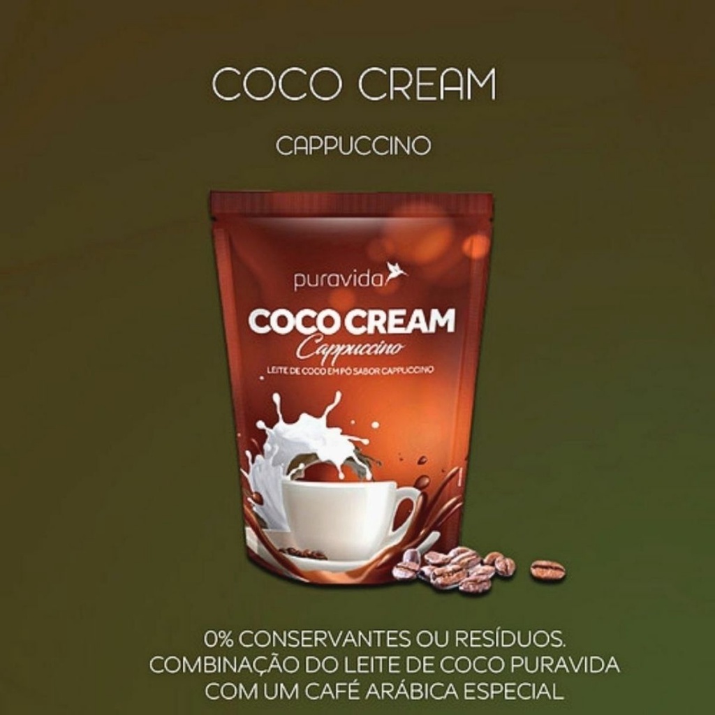 CAPUCCINO COCO CREAM 250G-PURA VIDA | Shopee Brasil