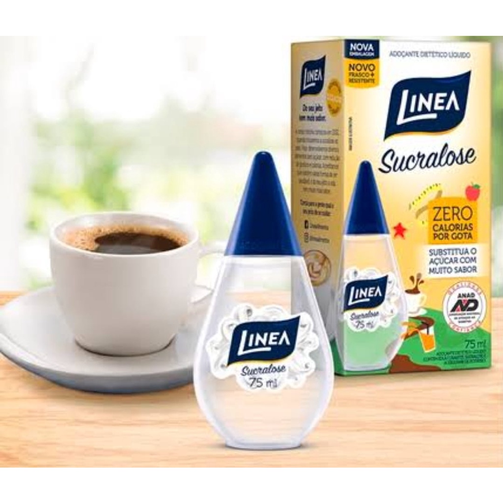 ADOÇANTE SUCRALOSE LINEA Zero caloria por gota 75ML | Shopee Brasil