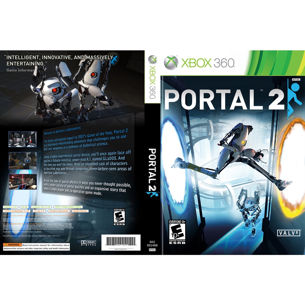 Portal 2 P/ XBOX360 (LTU/LT/JTAG/RGH) | Shopee Brasil