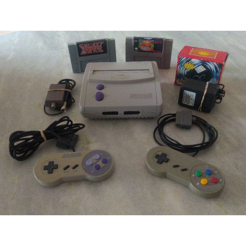 Super Nintendo Baby RF Original Completo - Escorrega o Preço