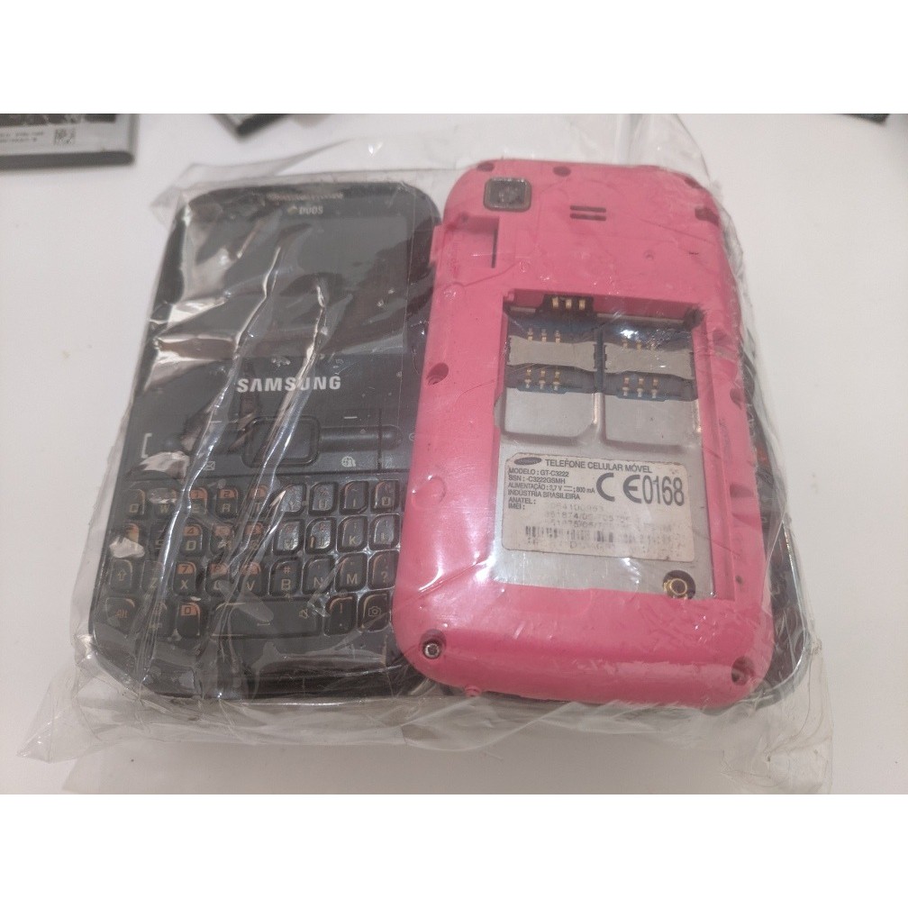 Celular Samsung Gt C3222 3222 Teclado,placa, Carcaça,chip | Shopee Brasil