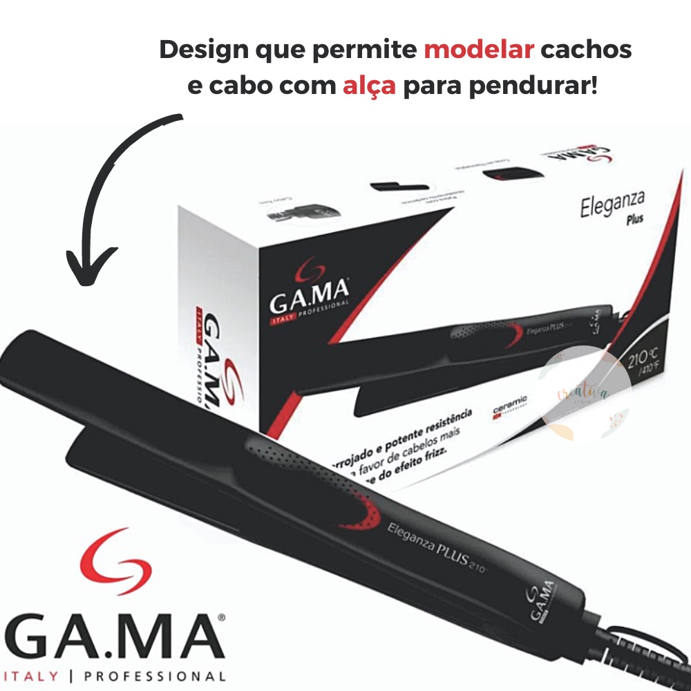 Prancha / Chapinha de cabelo Gama Italy Eleganza Plus - Bivolt ...