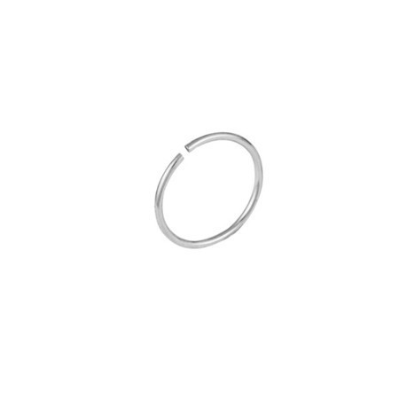 Piercing Argola de Nariz Ouro Branco 18K 6mm | Shopee Brasil