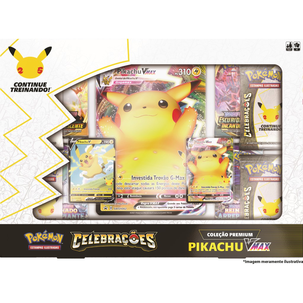 Box Pikachu V Max Celebrações | Shopee Brasil