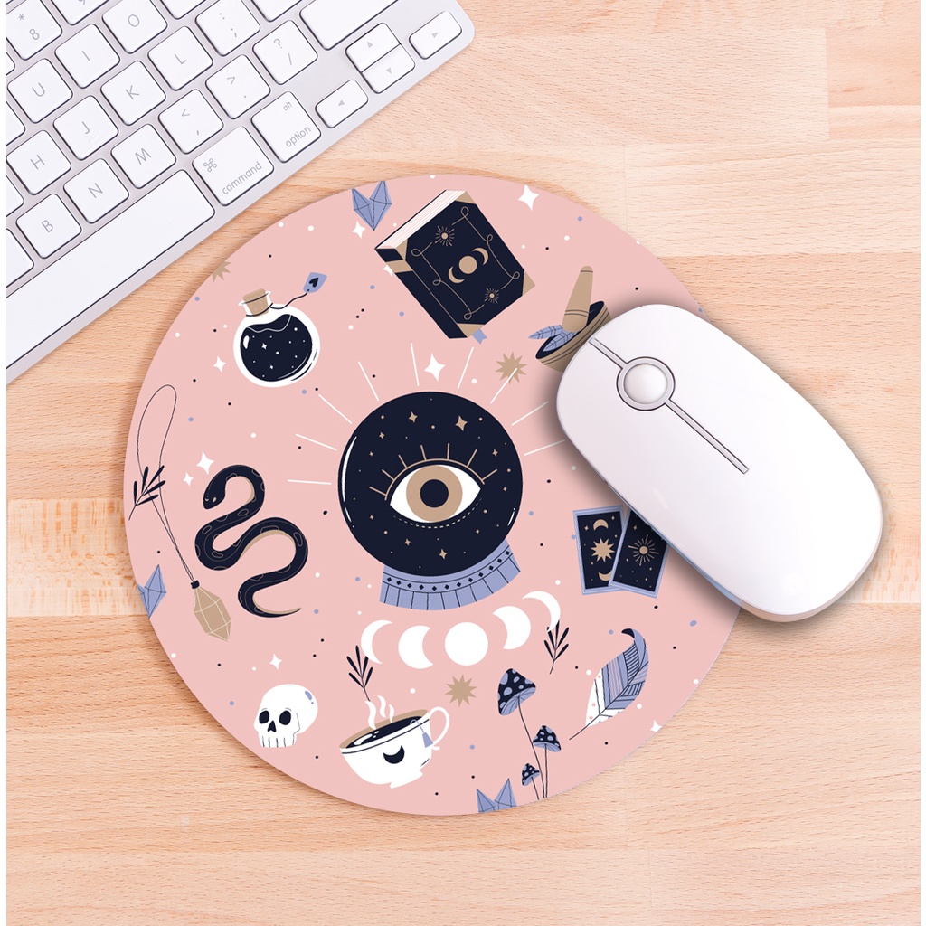 Mouse Pad Redondo Rosa Místico | Shopee Brasil